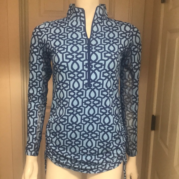 IBKUL | Tops | Ibkul Cinchable Golftennisathleisure 4 Zip Ls Top Xs Nwt ...